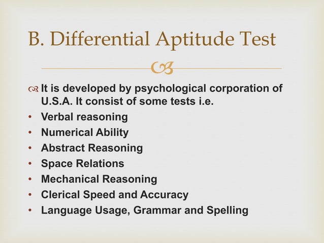 Types of aptitude tests | PPTX