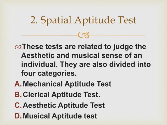 Types of aptitude tests | PPTX
