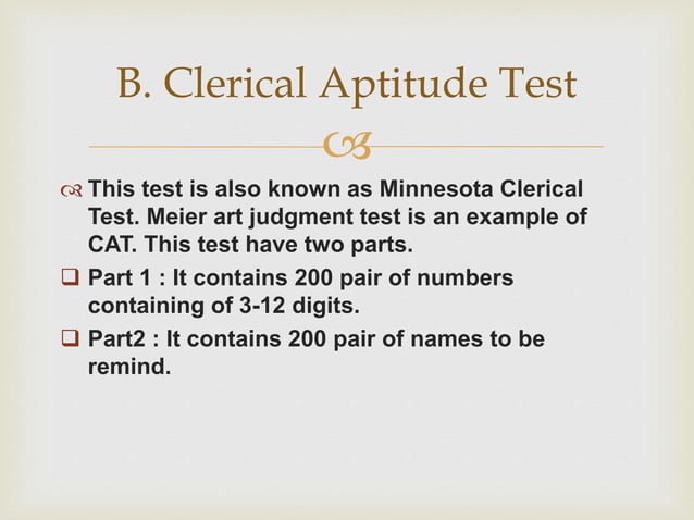 Types of aptitude tests | PPTX