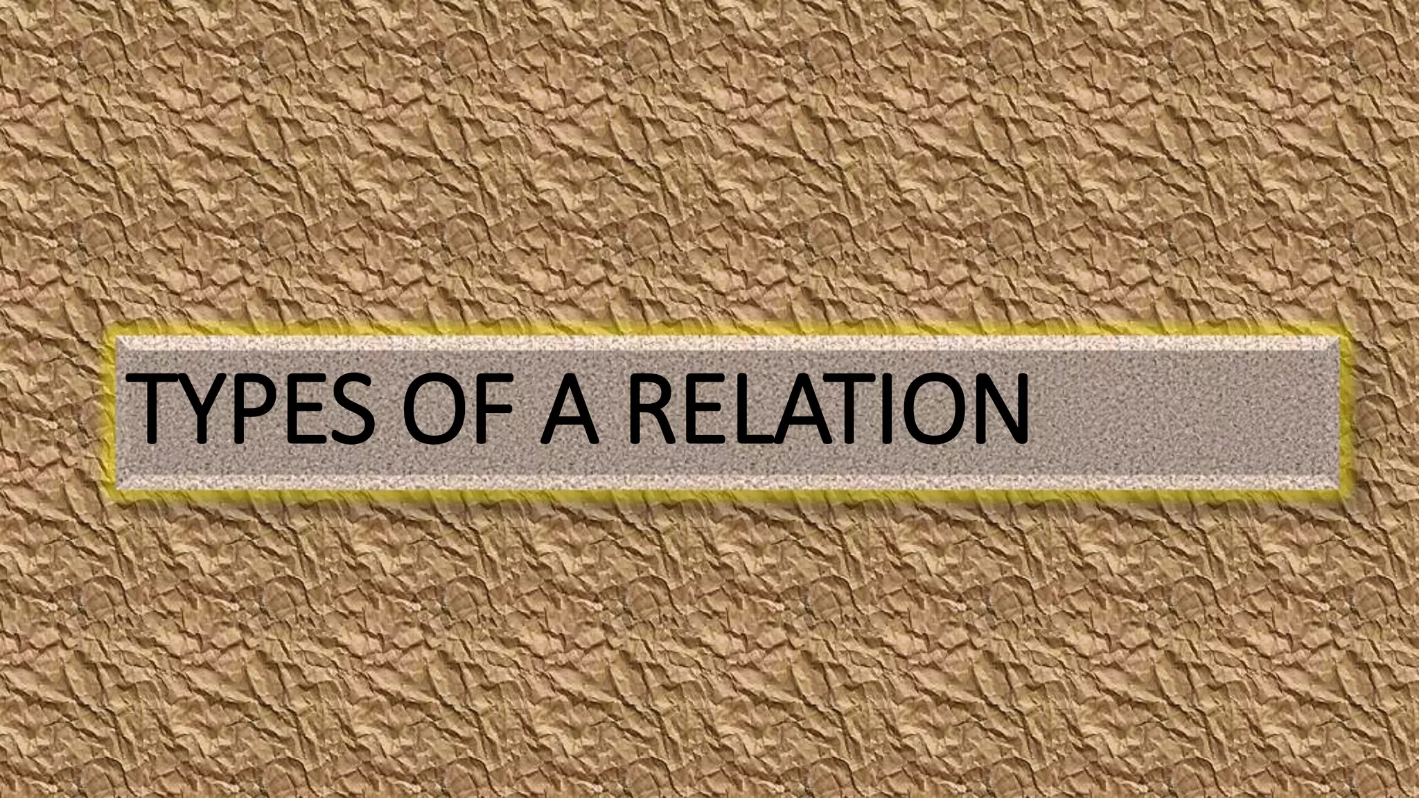 Types of RELATIONS | PPSX