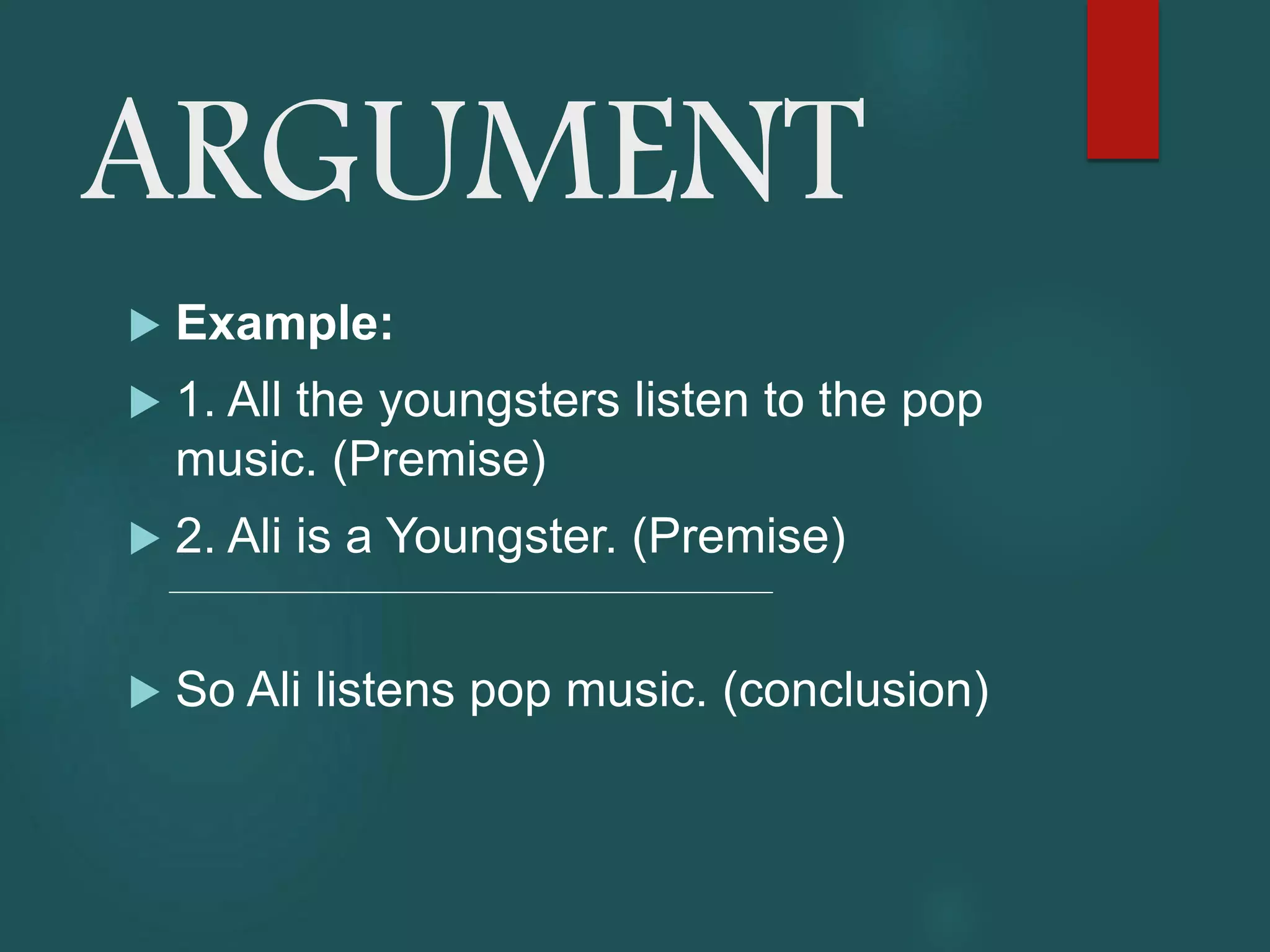 Types of Argument presentation | PPTX