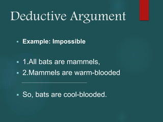 Types of Argument presentation | PPTX