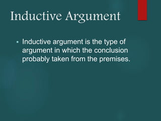 Types of Argument presentation | PPTX