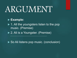 Types of Argument presentation | PPTX