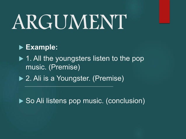 Types of Argument presentation | PPTX