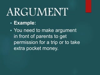 Types of Argument presentation | PPTX