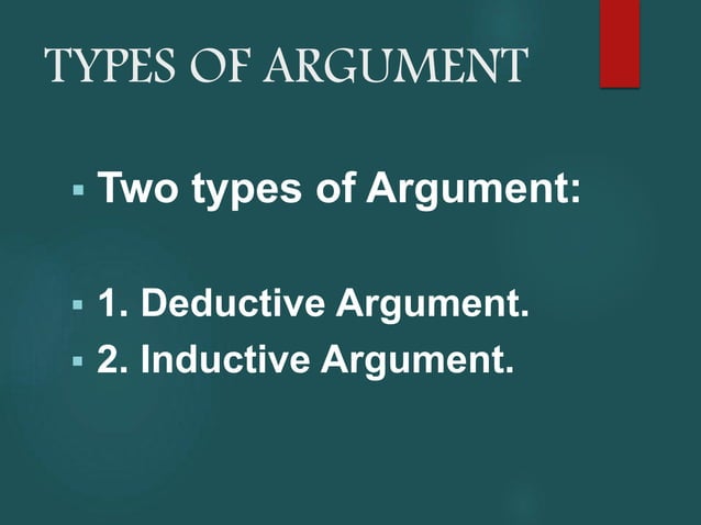 Types of Argument presentation | PPTX