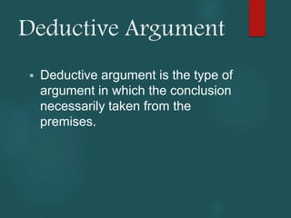 Types of Argument presentation | PPTX