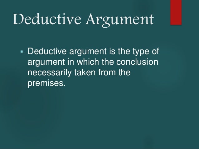 Types of Argument presentation