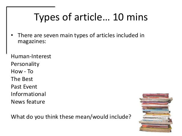 Types of article