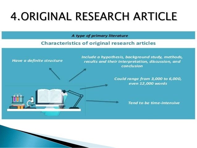 Types of article in a journal