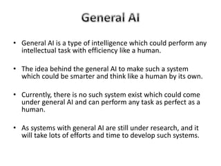 Types of artificial intelligence | PPTX
