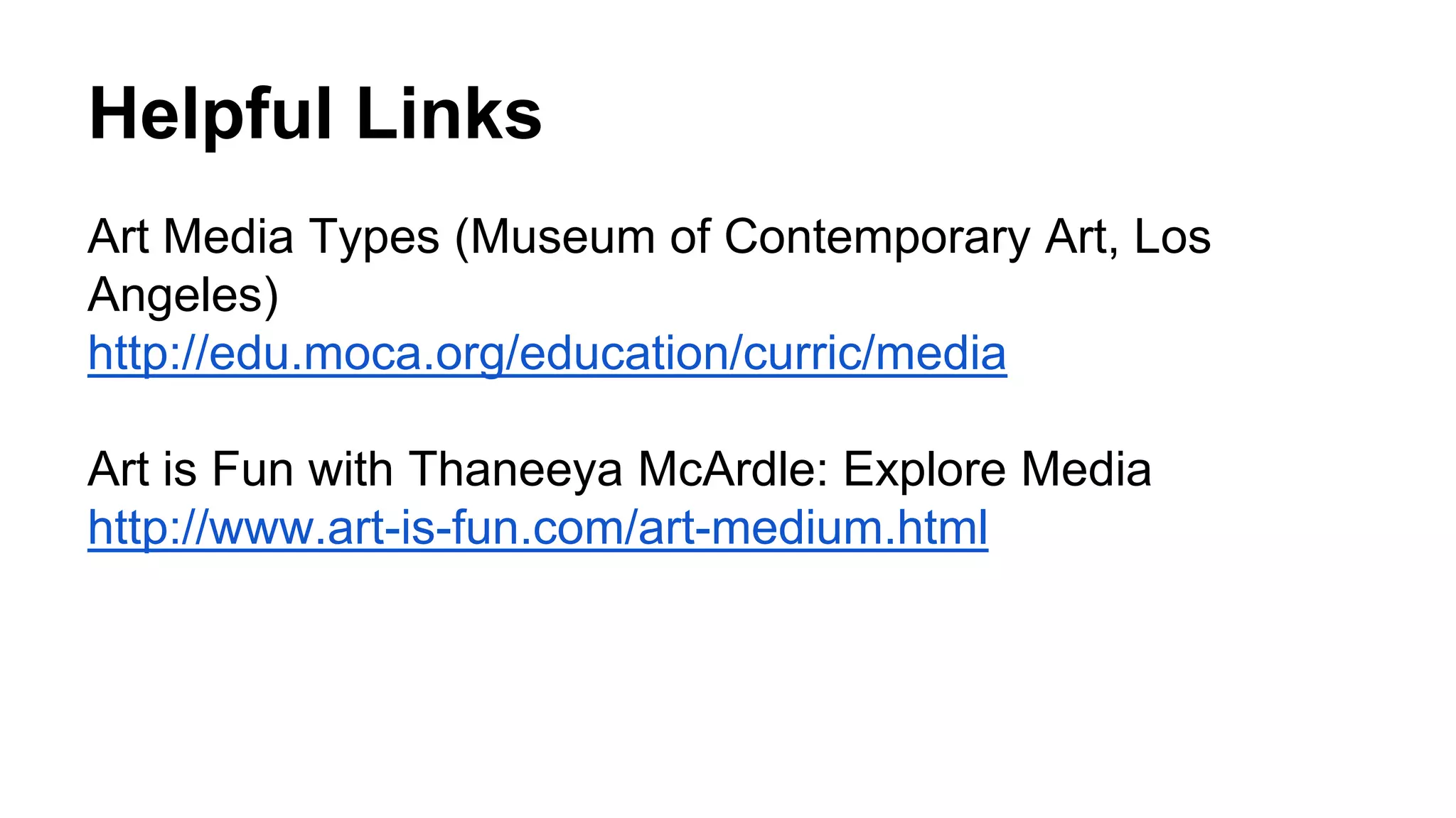 Types of Art Media | PPTX