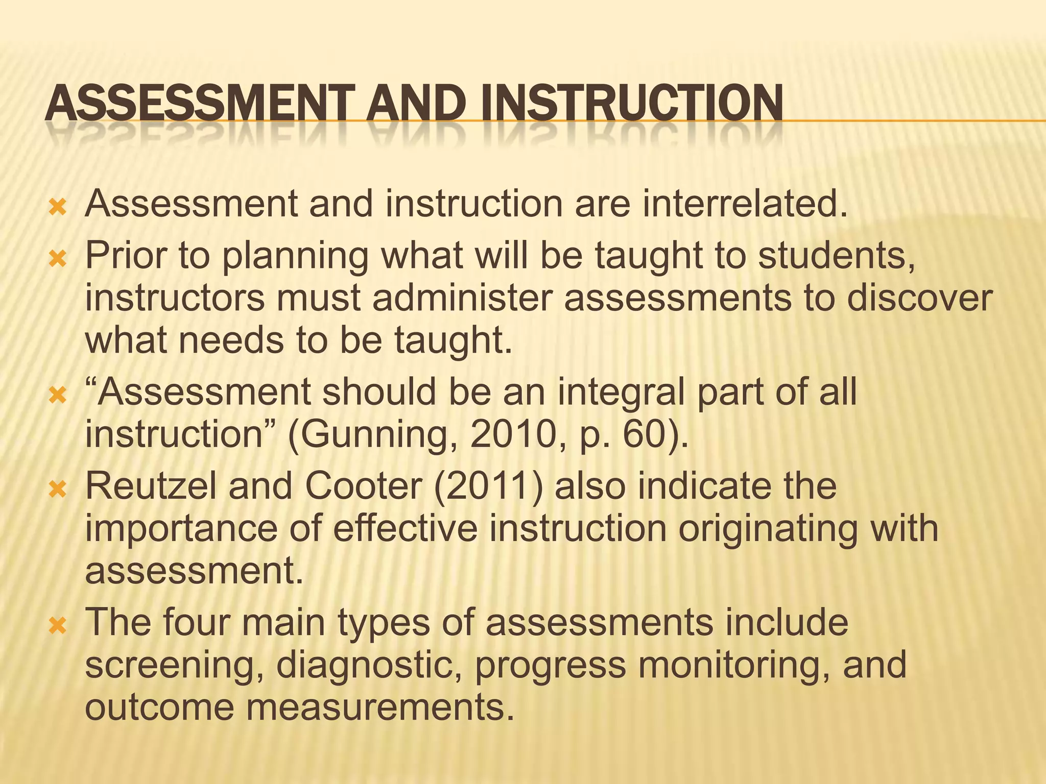 Types of assessments ppt | PPTX