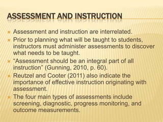 Types of assessments ppt | PPTX