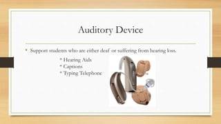 Types of assistive technology | PPTX