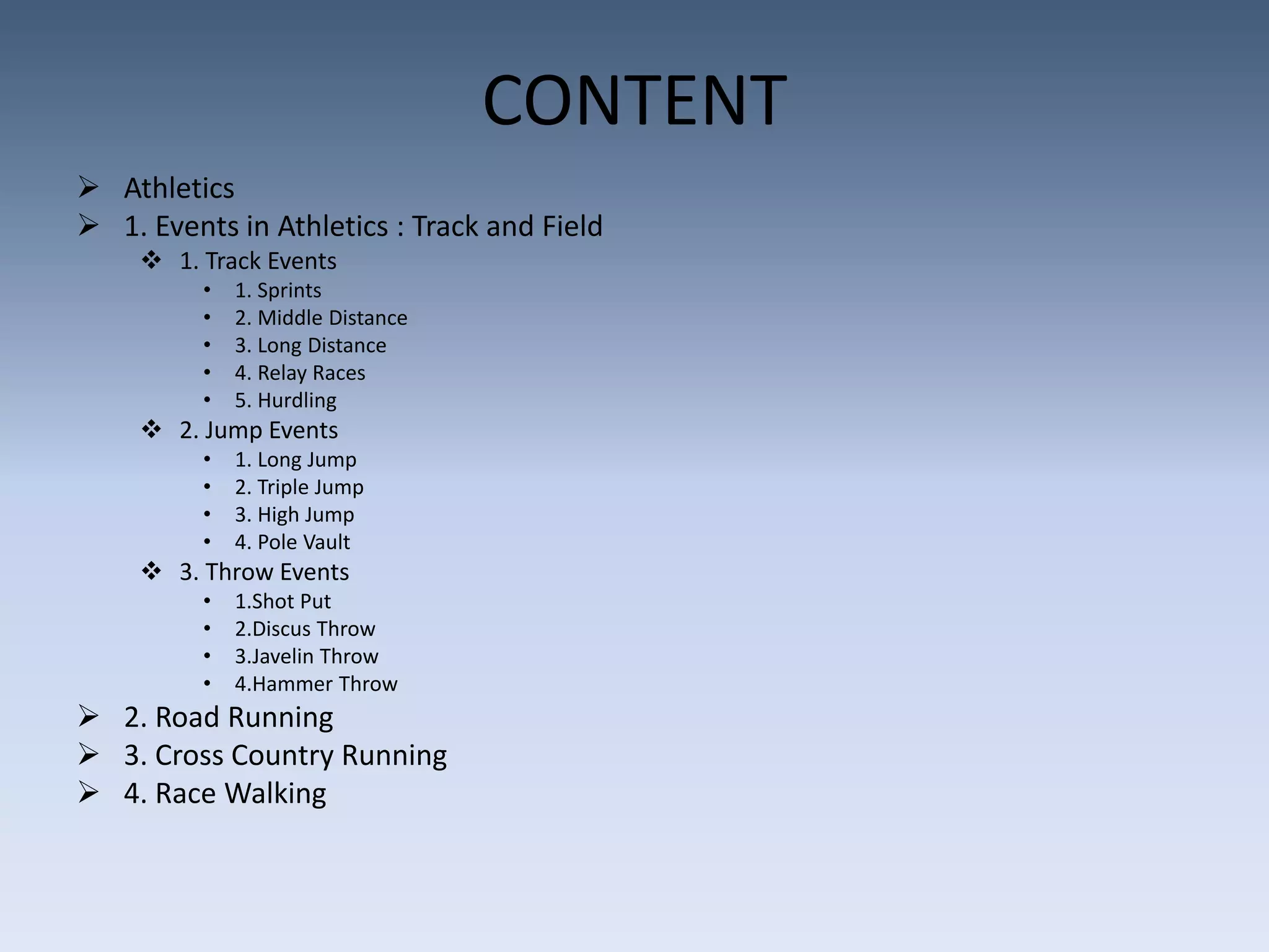 Types of athletics | PPTX