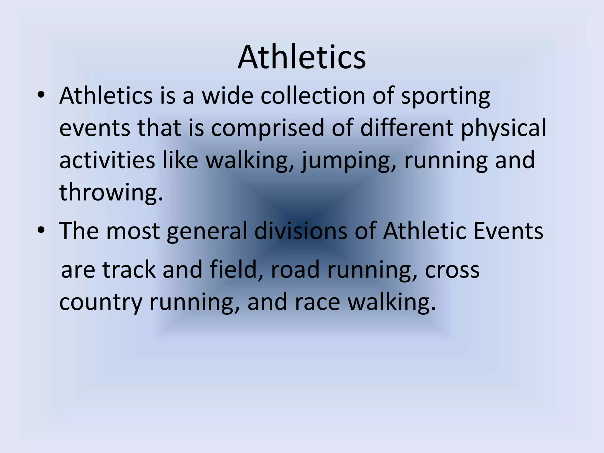 Types of athletics | PPTX