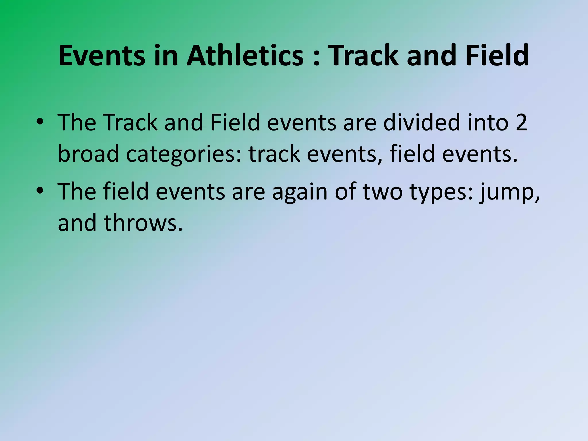 Types of athletics | PPTX
