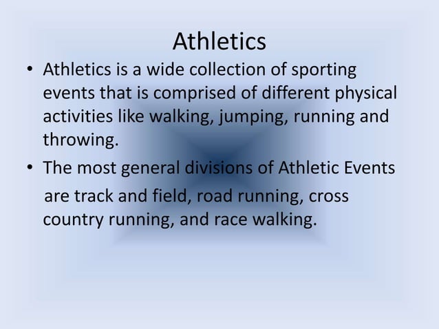 Types of athletics | PPTX
