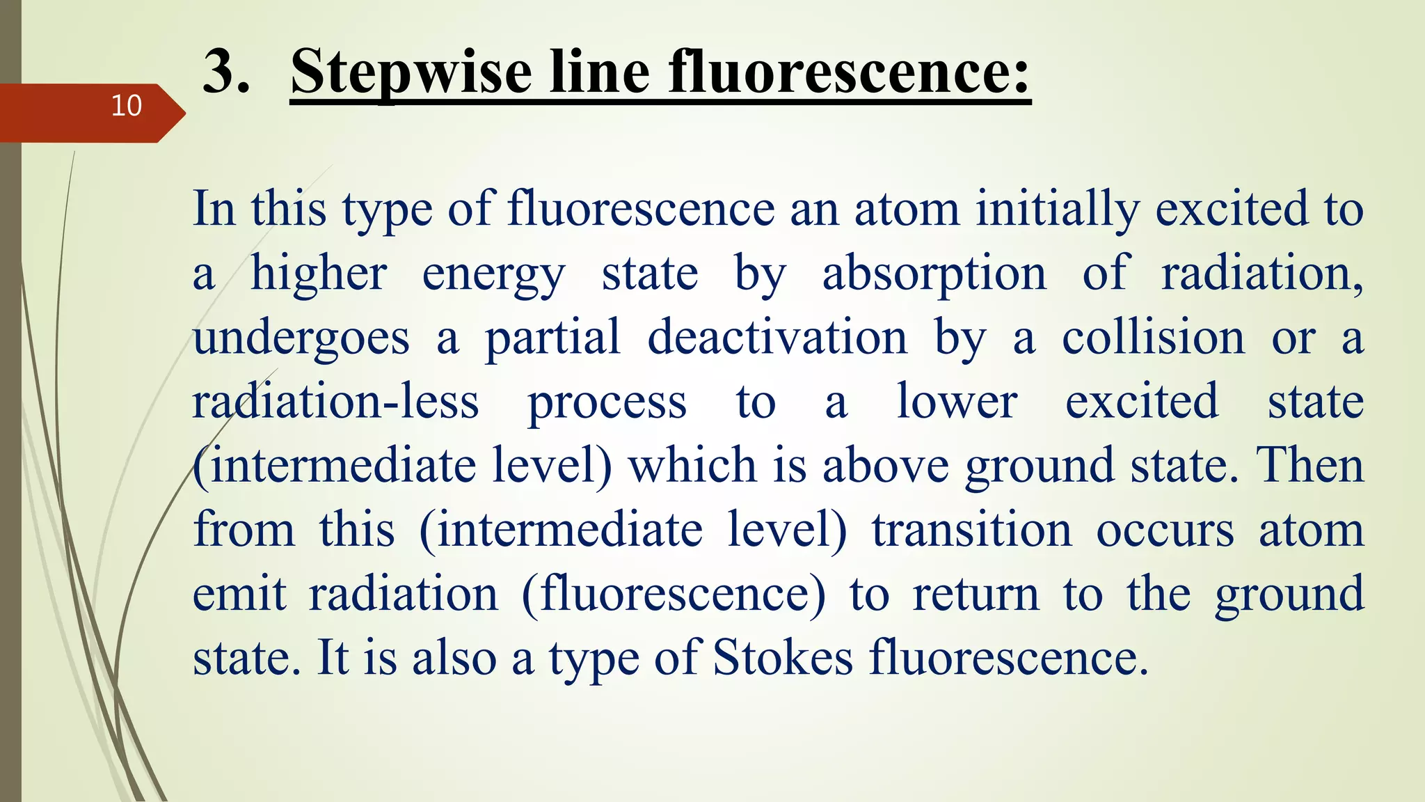 Types of atomic fluorescence transitions. | PPTX