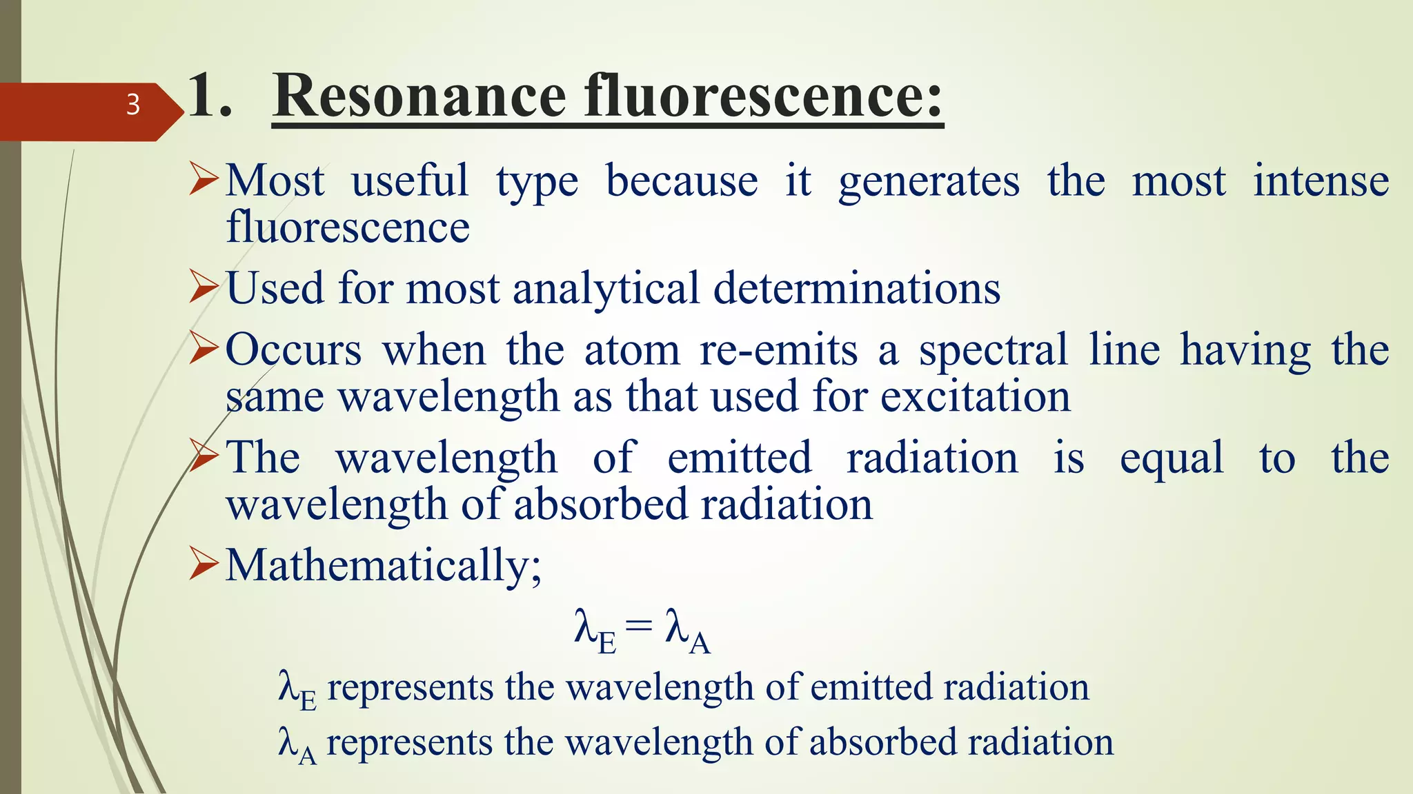 Types of atomic fluorescence transitions. | PPTX