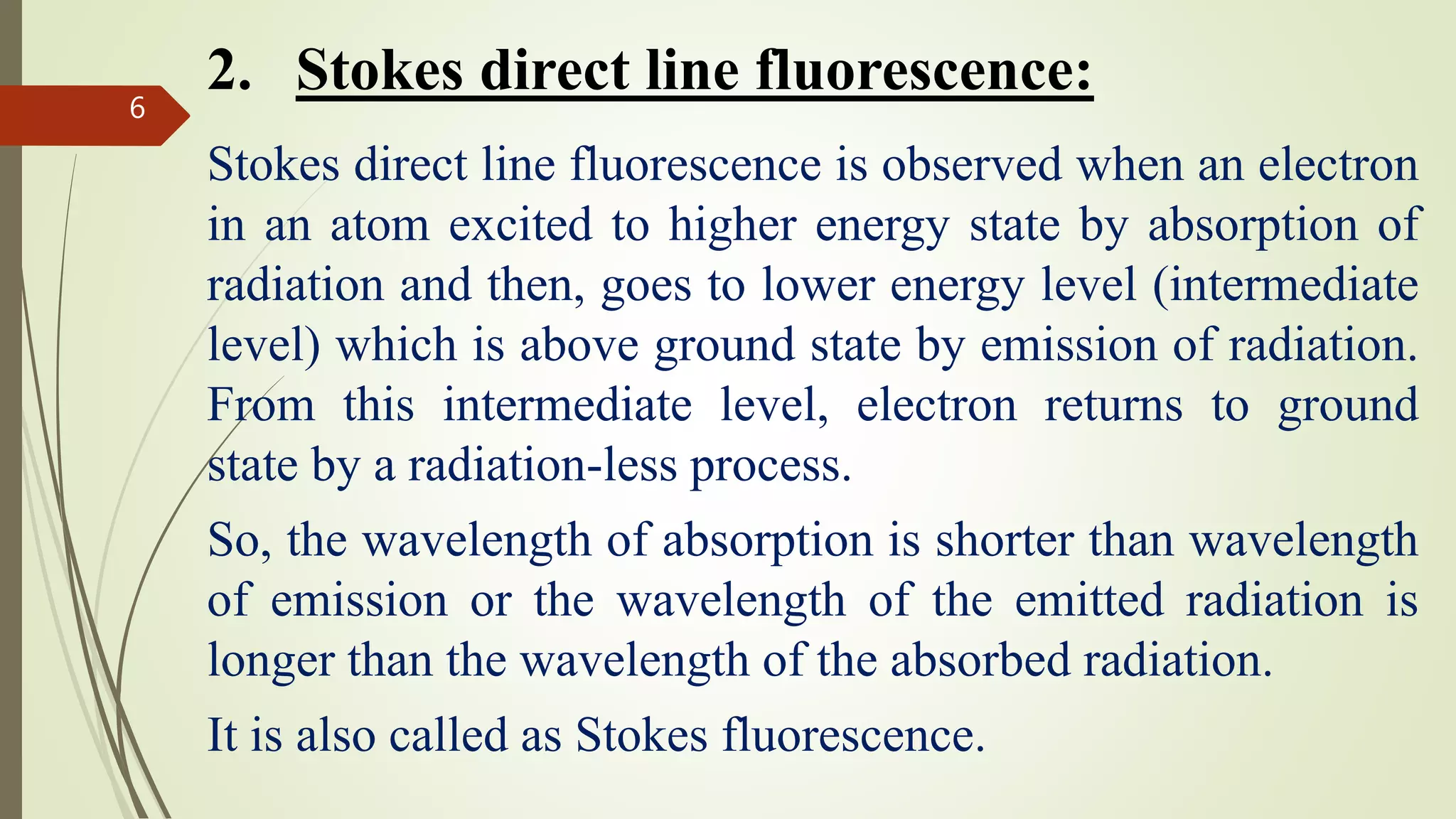 Types of atomic fluorescence transitions. | PPTX