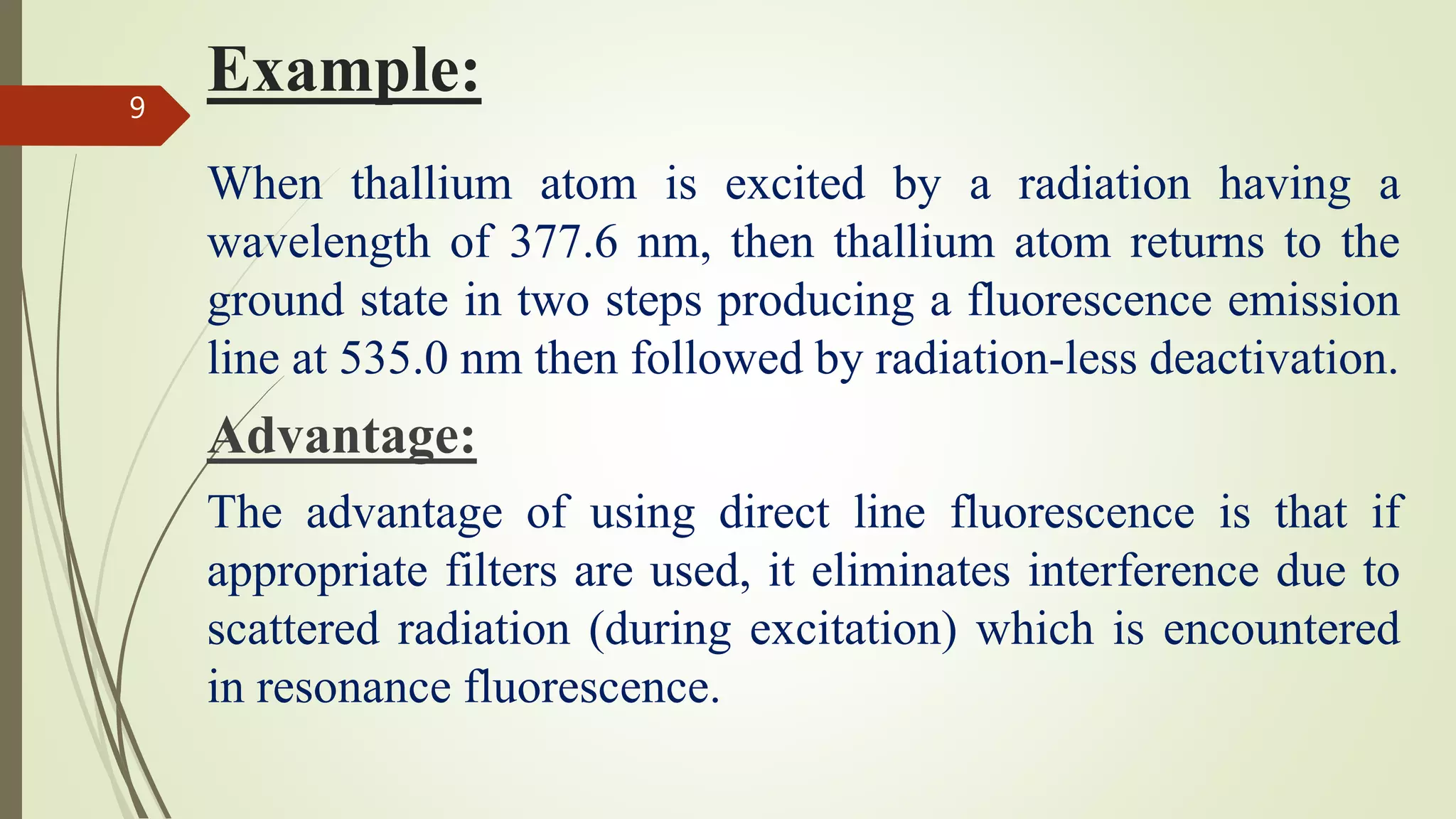 Types of atomic fluorescence transitions. | PPTX