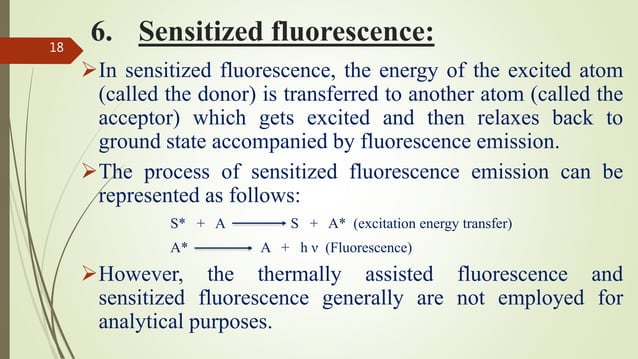 Types of atomic fluorescence transitions. | PPTX