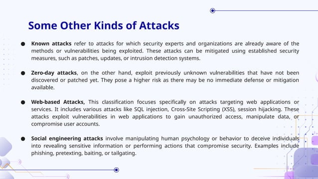 Types of Attack some common types of network attacks | PPT