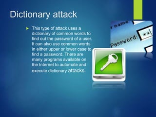 Types of attacks in cyber security | PPTX | Computing | Technology ...