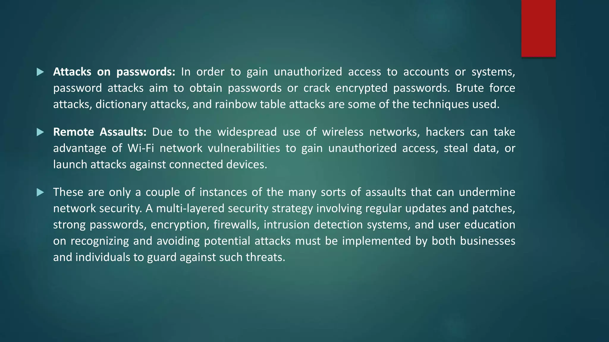 Types Of Attacks in Network Security | PPTX