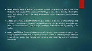 Types Of Attacks in Network Security | PPTX