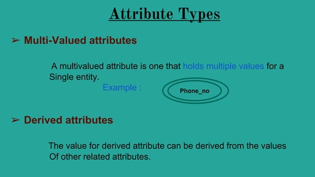 Types of attributes (160210107054) | PPTX