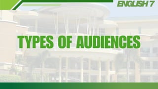 Types of Audiences Explained for Class 7 | PDF
