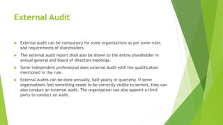 principles of auditing types of audit ppt | PPTX
