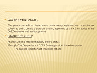 Basics and different Types of audit..... | PPTX