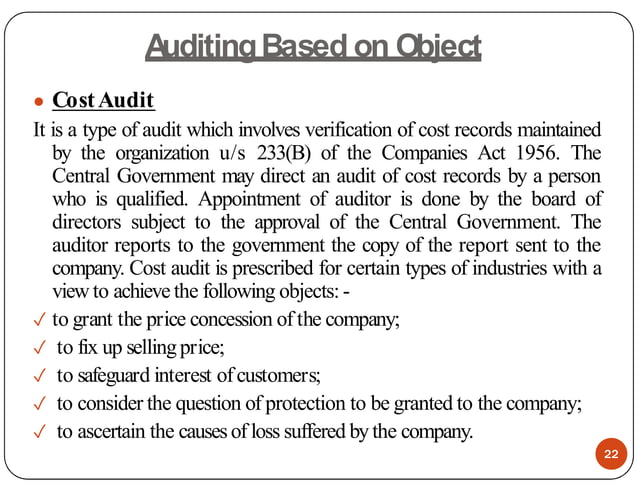 Types of auditing.pptx | Business Accounting & Finance | Business