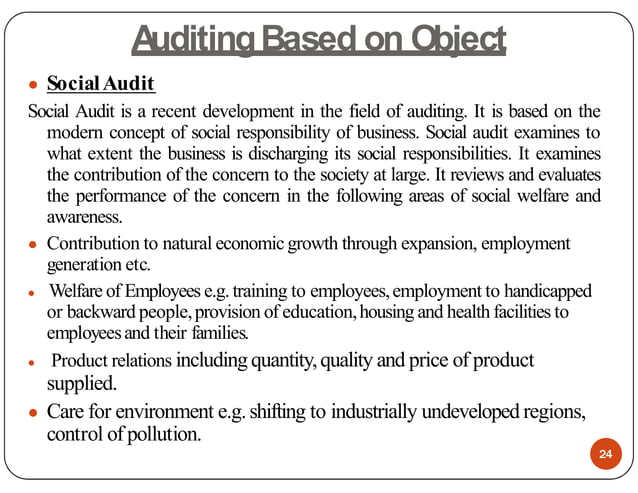Types of auditing.pptx | Business Accounting & Finance | Business