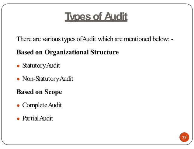Types of auditing.pptx | Business Accounting & Finance | Business