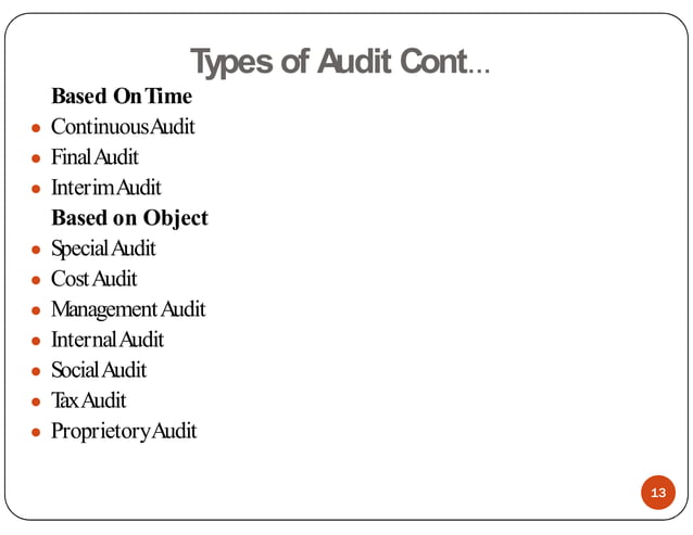 Types of auditing.pptx | Business Accounting & Finance | Business