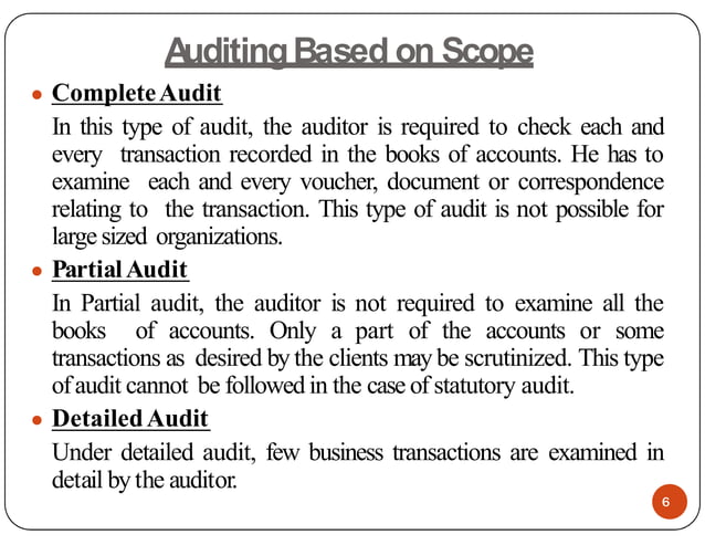 Types of auditing.pptx | Business Accounting & Finance | Business