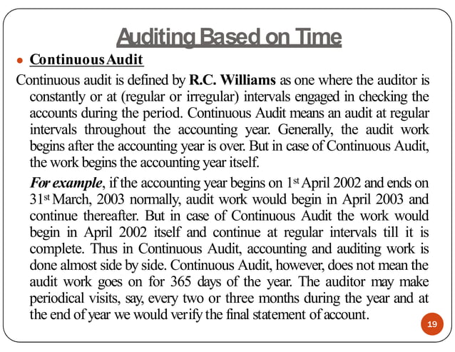 Types of auditing.pptx | Business Accounting & Finance | Business