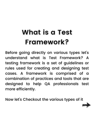 Types of automated testing frameworks | PDF | Computing | Technology ...