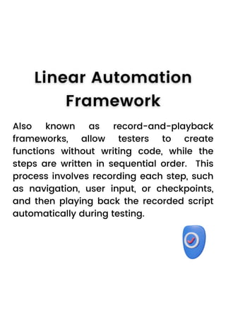 Types of automated testing frameworks | PDF | Computing | Technology ...