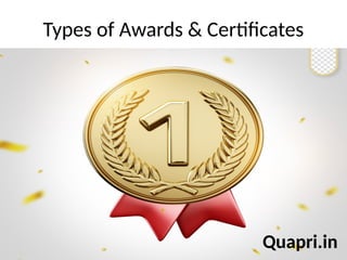 Types of Awards & Certificates to Celebrate Every Achievement | PPTX