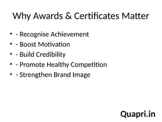 Types of Awards & Certificates to Celebrate Every Achievement | PPTX