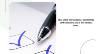 Types of Background Checks that you Can do for your New Hires | PPT