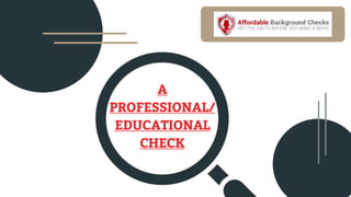 Types of Background Checks that you Can do for your New Hires | PPT