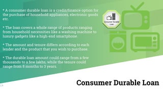 Different Types of Bank Loans in India | PPTX | Personal Loans ...